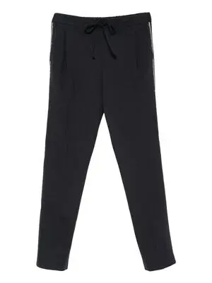 Fabiana Filippi Slim Fit Trousers With Side Stripe Detail - Blue