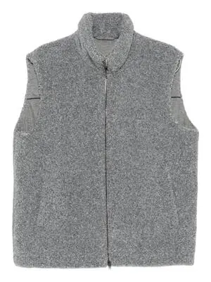Herno Flannel Zipped Vest - Grey