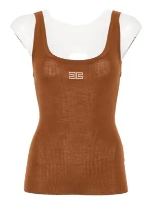 Elisabetta Franchi Wool Top - Brown