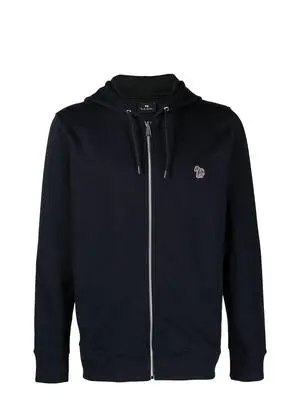Paul Smith Zebra Logo Cotton Hoodie - Blue