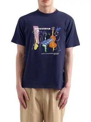 EDMMOND STUDIOS Cassette Print T-shirt - Plain Navy