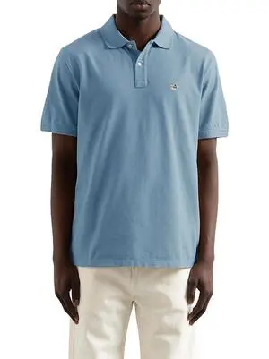 EDMMOND STUDIOS Duck Logo Pique Polo Shirt - Plain Steel