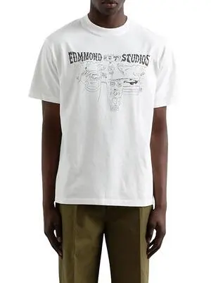 EDMMOND STUDIOS Fresh Classics Printed T-shirt - Plain White