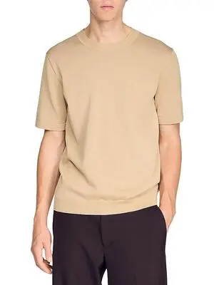 SANDRO Pablo Cotton Short Sleeve Knitted Tee