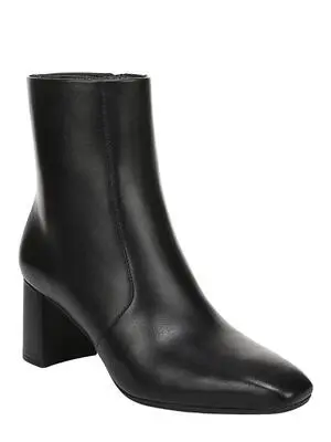 Vince Tegan Leather Ankle Boots - Black Leather