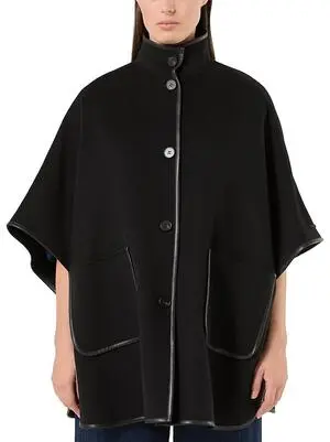 Marina Rinaldi Mrsbaita Cape Jacket - Black