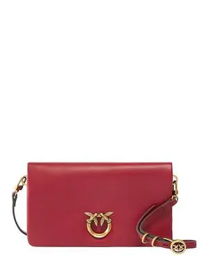 Pinko Pinko Click Soft Mini Leather Bag With Gold Tone Clasp Rrq
