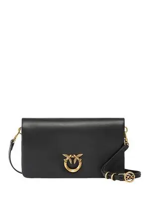 Pinko Pinko Click Soft Mini Leather Bag With Gold Tone Clasp Zq