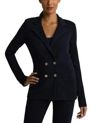 St. John Legacy Crepe Wool Blend Blazer - Midnight