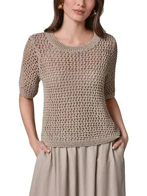 DONNA KARAN WEEKEND Donna Karan Open Stitch Sweater - Sandstone