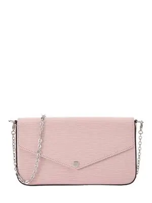 LOUIS VUITTON Louis Vuitton Rose Nacre Epi Pochette Felicie Bag Pink