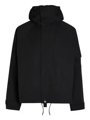 COLE BUXTON Hooded Cotton-blend Jacket - Black