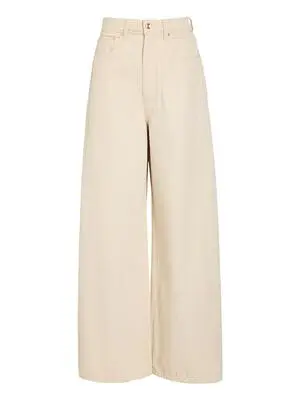 Ossou Wide-leg Denim Jeans - Beige