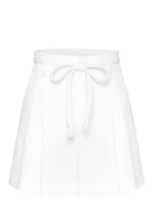 Red Valentino Knitted Belt Detail Shorts - White