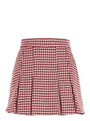 Red Valentino Check Pattern Shorts - Pink