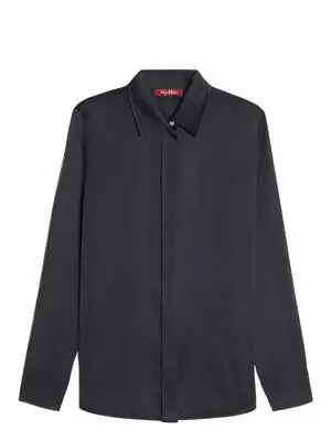 Max Mara Baden Long-sleeve Top With Embellished Cuffs - Black