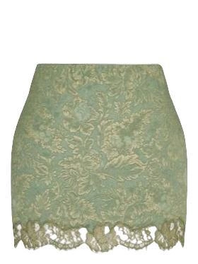 Saint Laurent Baroque Lace Mini Skirt - No