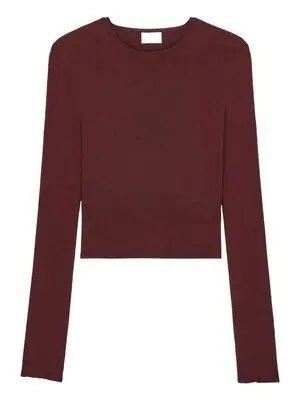 Saint Laurent Long-sleeved Knitwear - Reddish Brown
