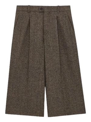 Saint Laurent Mid-rise Tailored Culottes - Brown