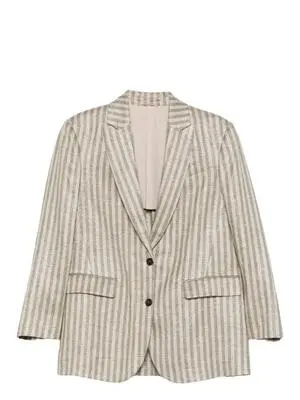 BRUNELLO CUCINELLI Brunello Cucinelli Relaxed Striped Blazer