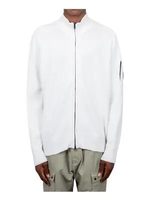 C.P. COMPANY Long-sleeved Sweatshirt With Logo Detail - White