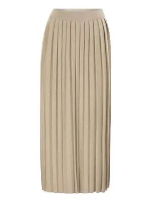 Fabiana Filippi Pleated Knitted Skirt - Nude