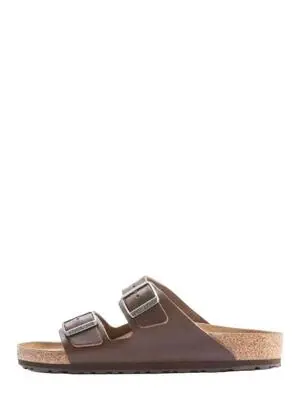 BIRKENSTOCK Arizona Grip Natural Leather Sandals - Brown