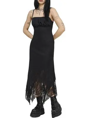 DISTURBIA Druella Lace Cami Midaxi Dress - Black