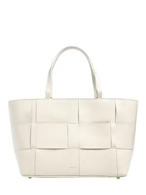 DEMELLIER The Florence Woven Leather Tote - Chalk
