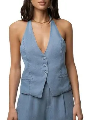 JLUXLABEL Downtown Vest Top - Chambray