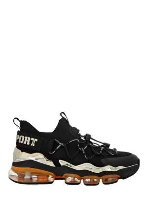PLEIN SPORT Cyber Thunder Low-top Sneakers - Black/orangefluo