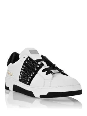 Philipp Plein Embellished Low Top Sneakers - Black