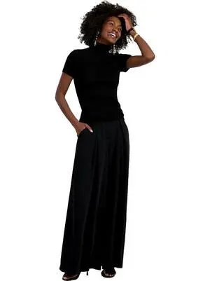 Trina Turk Armeni Mock Neck Top Black