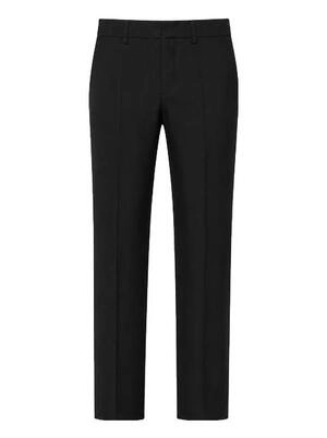 Philipp Plein Straight Fit Tailored Trousers - Black