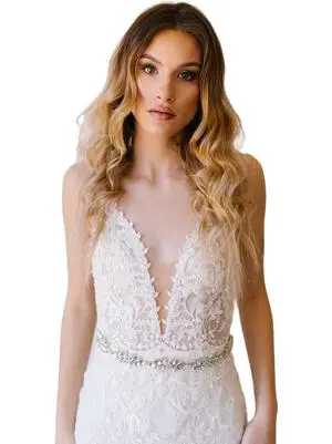 POPPY LANE Beatrix Bridal Belt - Silver