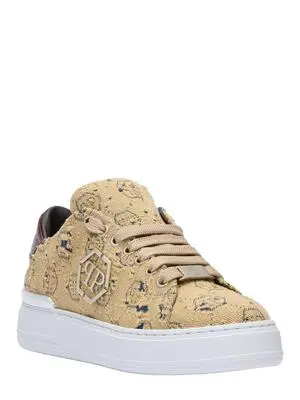 Philipp Plein Jacquard Monogram Low-top Sneakers - Brown