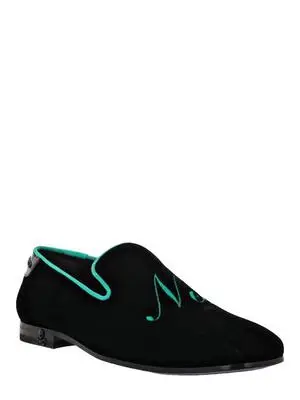 Philipp Plein Velvet Loafers - Green