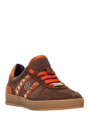 Philipp Plein Retro Rebel Leather Low-top Sneakers - Brown