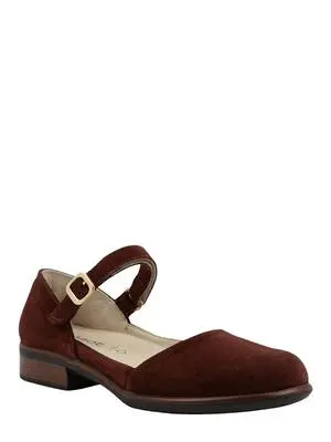 Naot Naot Aniham Ankle Strap Flat Cabernet Suede