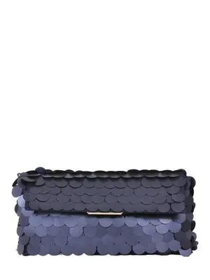 Badgley Mischka Kit Payette Sequin Envelope Clutch Multi Navy