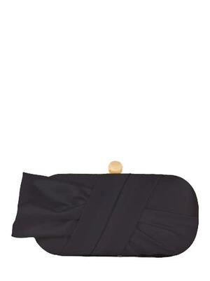 Badgley Mischka Badgley Mischka Margo Satin Tie Minaudiere Black