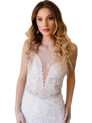 POPPY LANE Alessia Bridal Belt - Silver