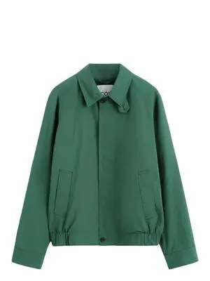 Cos Cotton-nylon Harrington Jacket - Green