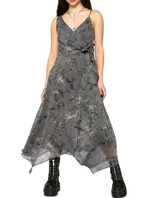 DISTURBIA Mer-unicorn Enchanted Forest Midaxi Dress - Grey