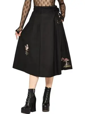 DISTURBIA Faela Fairy Embroidered Midi Skirt