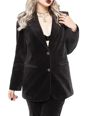 DISTURBIA Apophis Cotton Cord Blazer - Purple