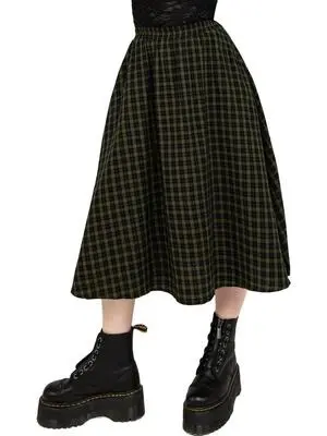DISTURBIA Terra Midi Skirt - Green