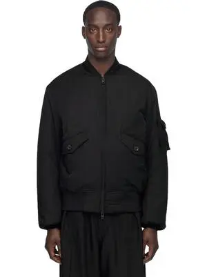 Adidas Y-3 Nylon Bomber Jacket - Black