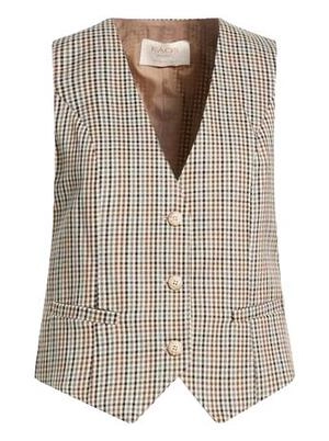 KAOS Tailored Vest Size Polyester, Viscose, Elastane - Beige