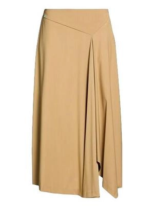 MANILA GRACE Midi Skirt Size Polyester, Viscose, Wool, Elastane - Beige